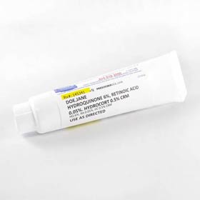 Peel and Bleach Cream for Lightening with Hydroquinone, Retinoic Acid